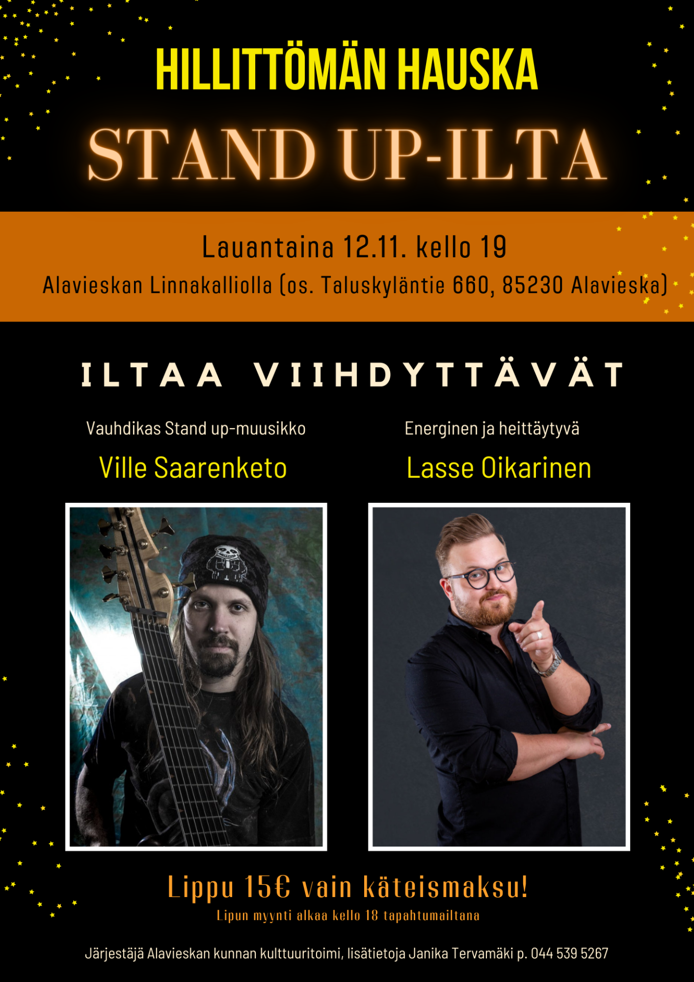 Stand Up-ilta Alavieskassa | Alavieska